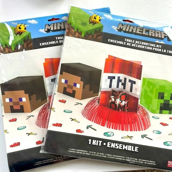 Mojang Studios Minecraft | Toys | Minecraft Table Decorating Kit Set Of ...
